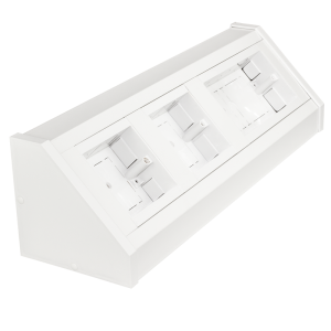 1 + 1 + 2 Gang Bench Trunking Unit White - Centaur