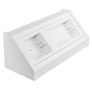 1 + 2 Gang Bench Trunking Unit White - Centaur