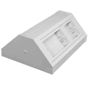 1 + 2 Gang Dual Bench Trunking Unit White - Centaur