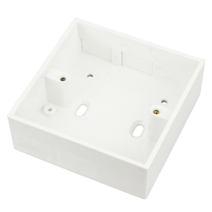 1 Gang 32 mm Deep PVCu Moulded Surface Pattress Back Box Square Corners ...