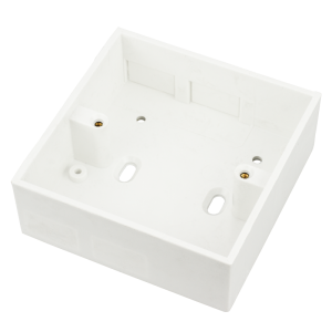 1 Gang 32 mm Deep PVCu Moulded Surface Pattress Back Box Square Corners ...