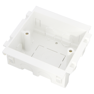 1 Gang 40 mm Cat 6 Back Box for Trunking White - Centaur