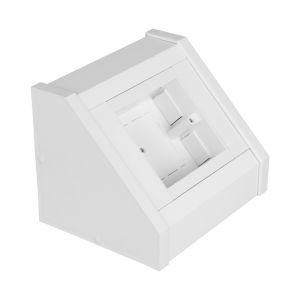 1 Gang Aluminium Bench Trunking Unit White - Centaur