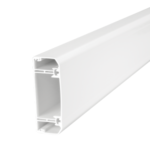 135 mm x 50 mm 3 Comp Chamfered Dado Trunking White (3m Length) - Centaur