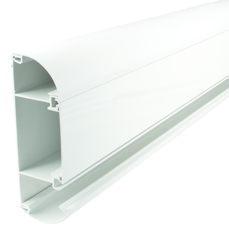 173 mm x 60 mm 3 Comp Radius Dado Trunking White (3m Length) - Centaur
