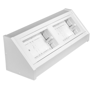 2 + 2 Gang Bench Trunking Unit White - Centaur