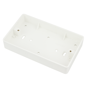2 Gang 25 mm Deep PVCu Moulded Surface Pattress Back Box Plain Sides ...