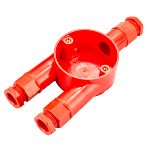 20 mm PVCu Conduit Y Box Red with Glands - Centaur