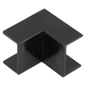 25 mm x 16 mm Mini Trunking Internal Bend Black - Centaur