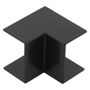 38 mm x 25 mm Mini Trunking Internal Bend Black - Centaur