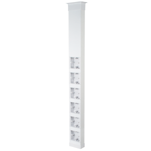 3m PVCu Single Sided Power Pole White - Centaur