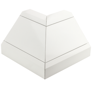 Aluminium Bench Trunking External Angle White for DBT1 - Centaur
