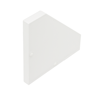 Bench Trunking Left Hand End Cap White (Pack of 2) - Centaur