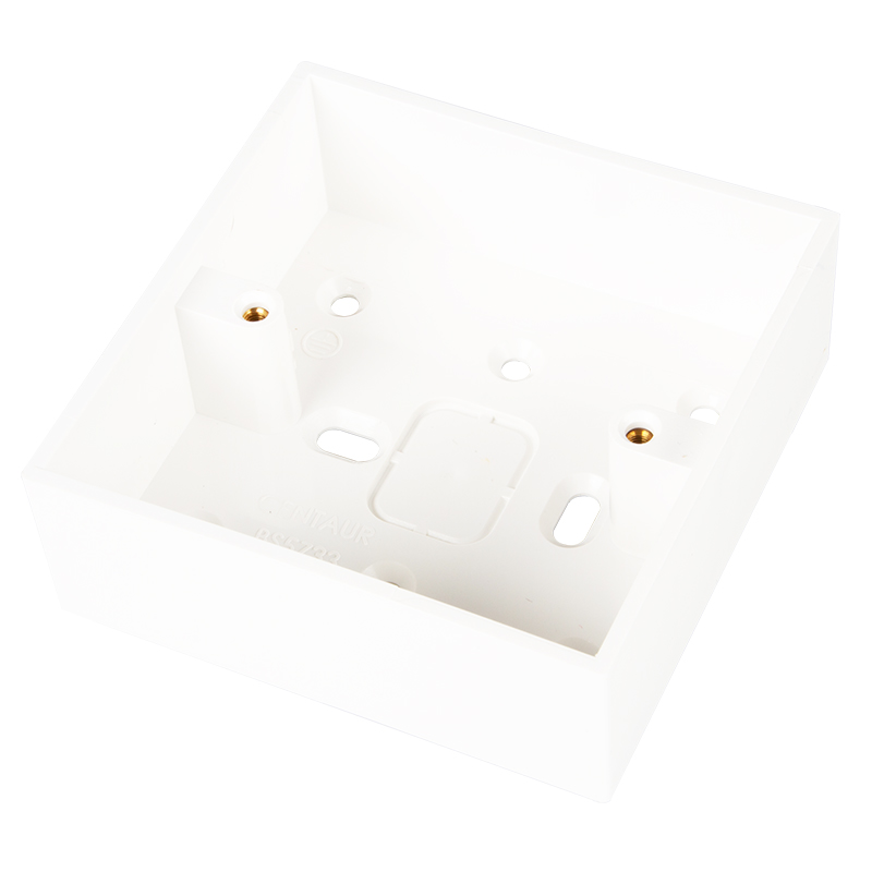 1 Gang 32 mm Deep PVCu Moulded Surface Pattress Back Box Plain Sides ...