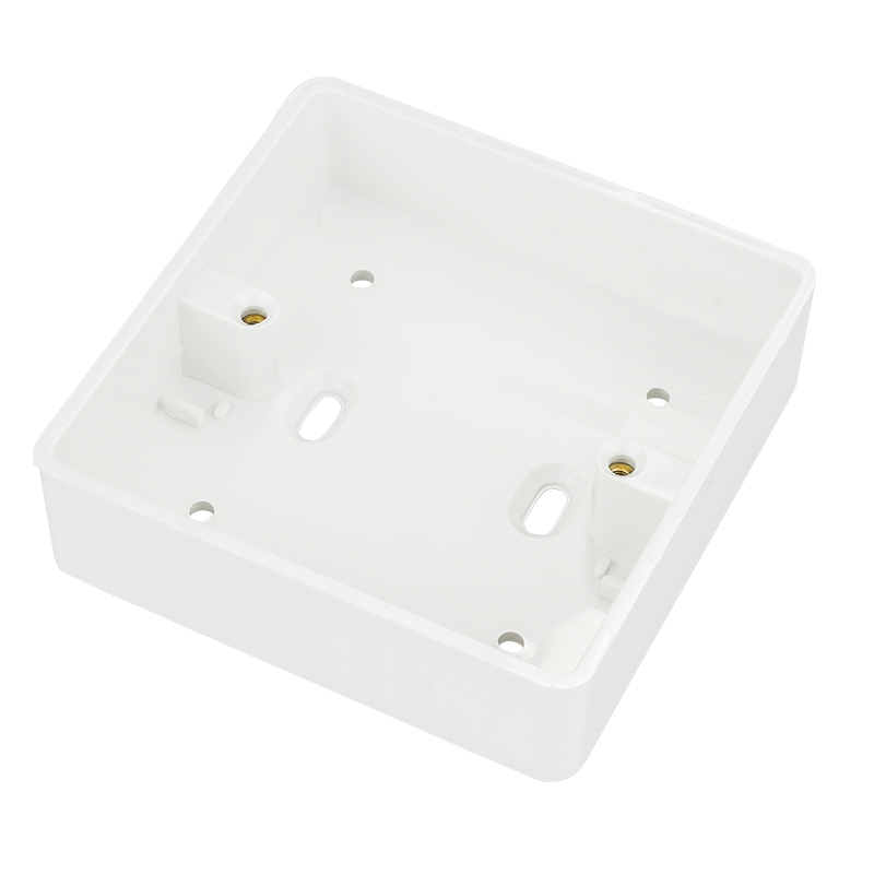 1 Gang 25 mm Deep PVCu Moulded Surface Pattress Back Box Plain Sides ...