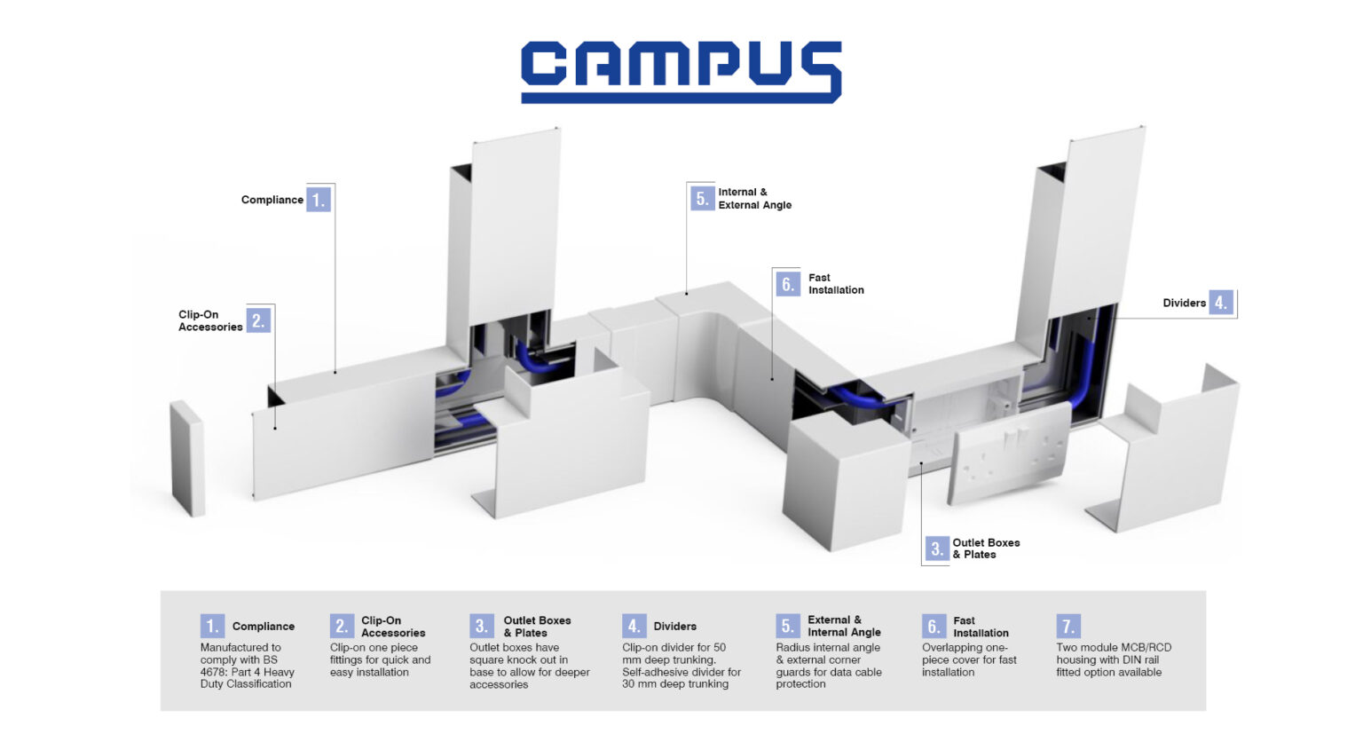 Aluminium Campus Cable Management - Centaur