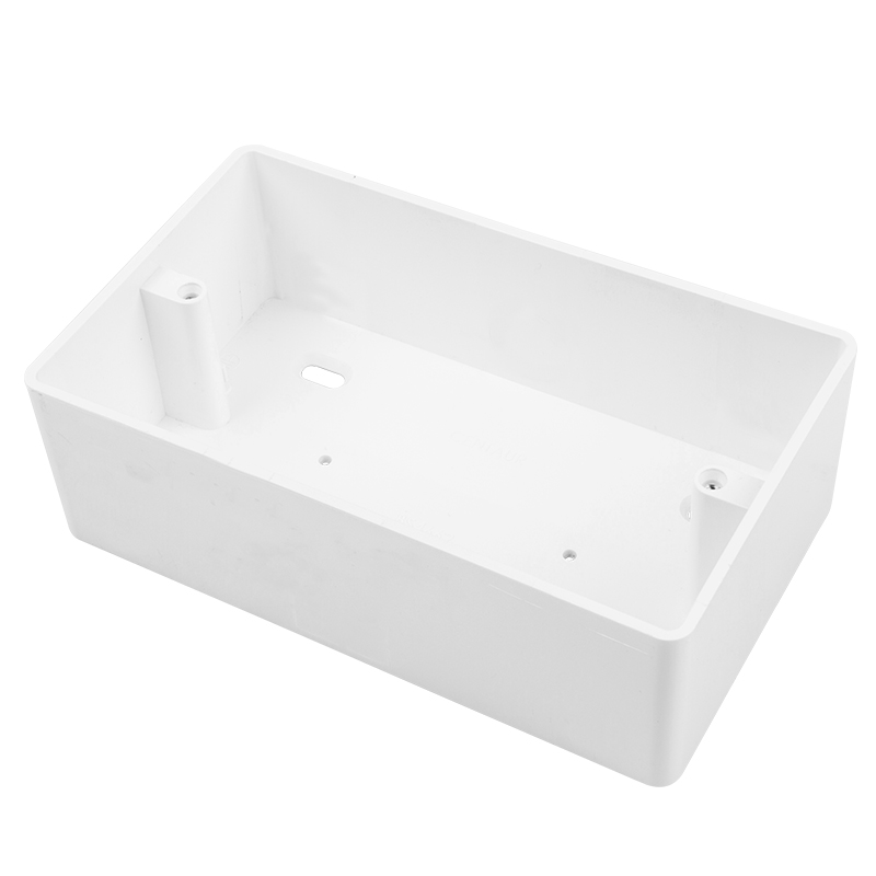 2 Gang 47 mm Deep PVCu Moulded Surface Pattress Back Box Plain Sides ...