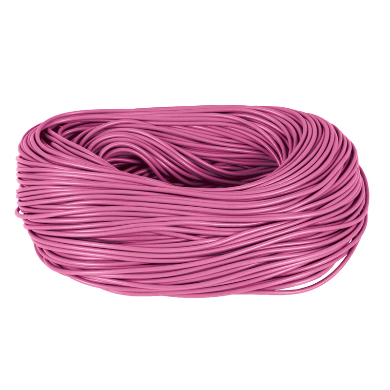 2 mm PVC Pink Functional Earth Sleeving (100m Hank) - Centaur