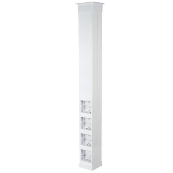 3.6m Double Sided Aluminium Power Pole White - Centaur